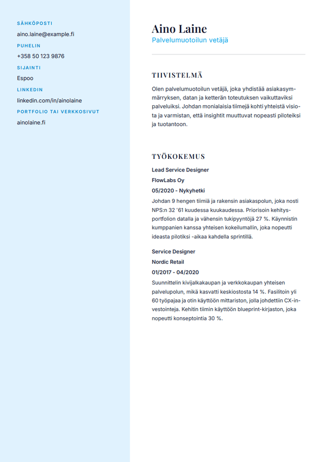 Avoin työhakemus malli – esimerkit, ohje & ilmainen PDF